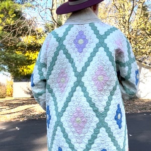 1930s Flower Garden Quilt Coat // Handmade Jacket From Antique Quilt ...