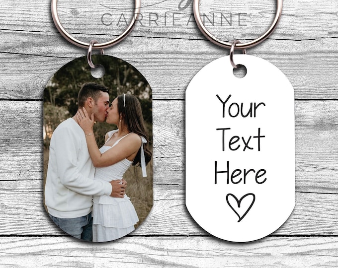Personalized Text Keychain, Doubled Sided Picture Keychain, 1st ...