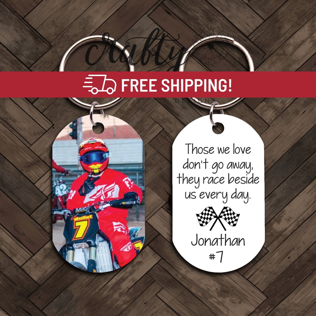 Dirt Track Racing Memorial Keychain, Loving Memory Dirt Bike Rider ...