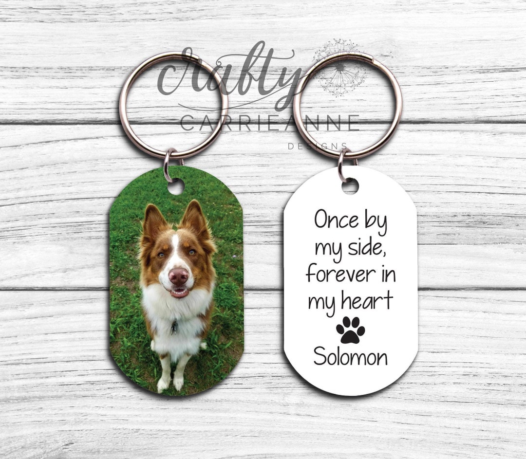 Loss of Dog Gift, Death of a Pet Memorial, Dog Memorial Custom Keychain ...