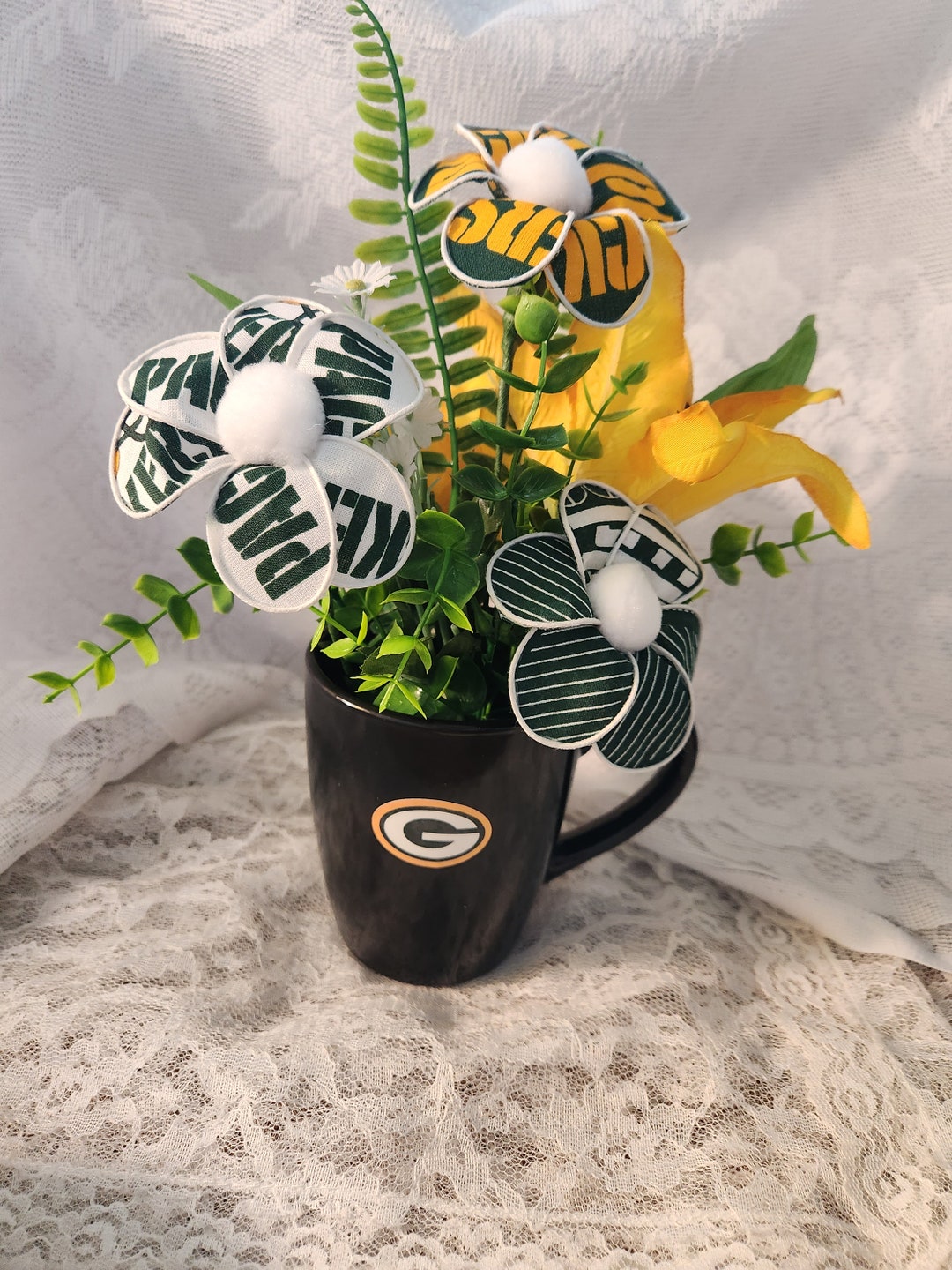 Green Bay Packers Floral Arrangement 2529 - Etsy