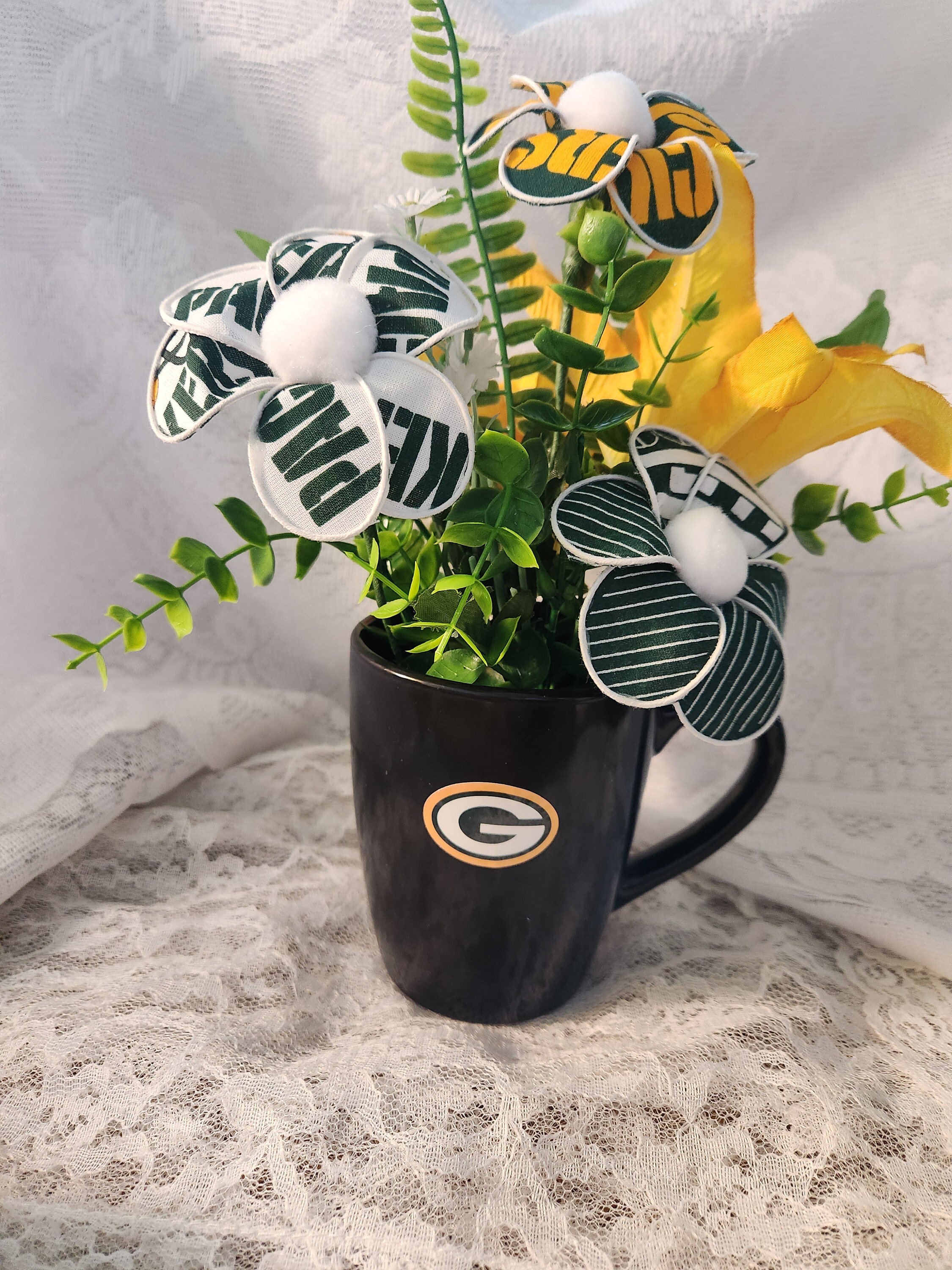 Green Bay Packers Floral Arrangement 2529 - Etsy