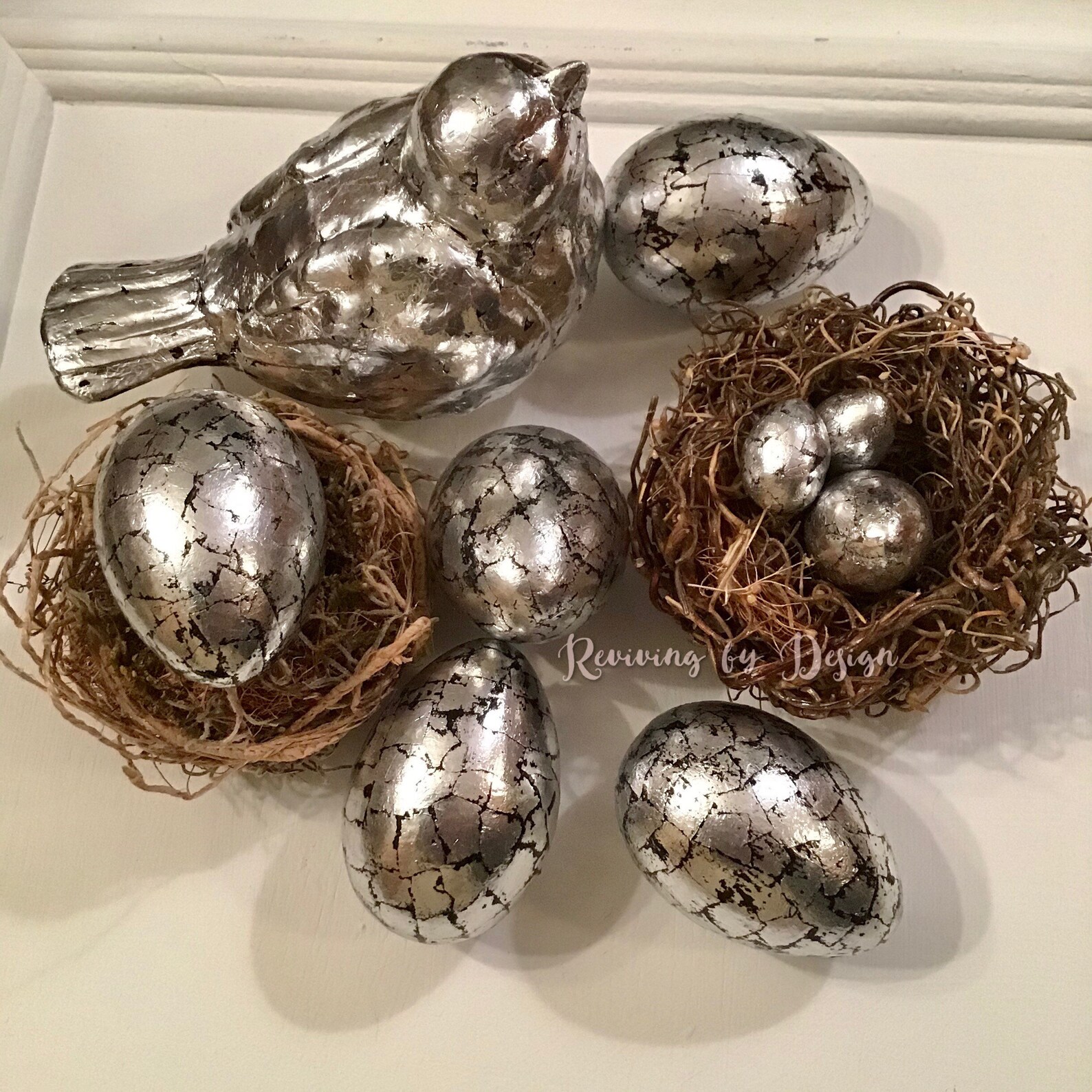 1 single Elegant Silver Antiqued Vintage Style Easter Egg - Etsy