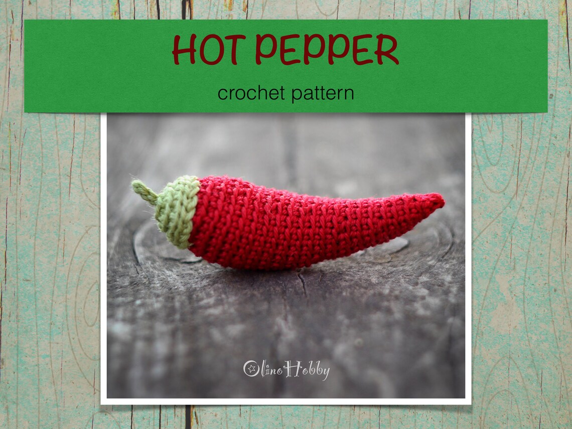 HOT PEPPER Crochet Pattern PDF Crochet Hot Pepper Pattern - Etsy UK