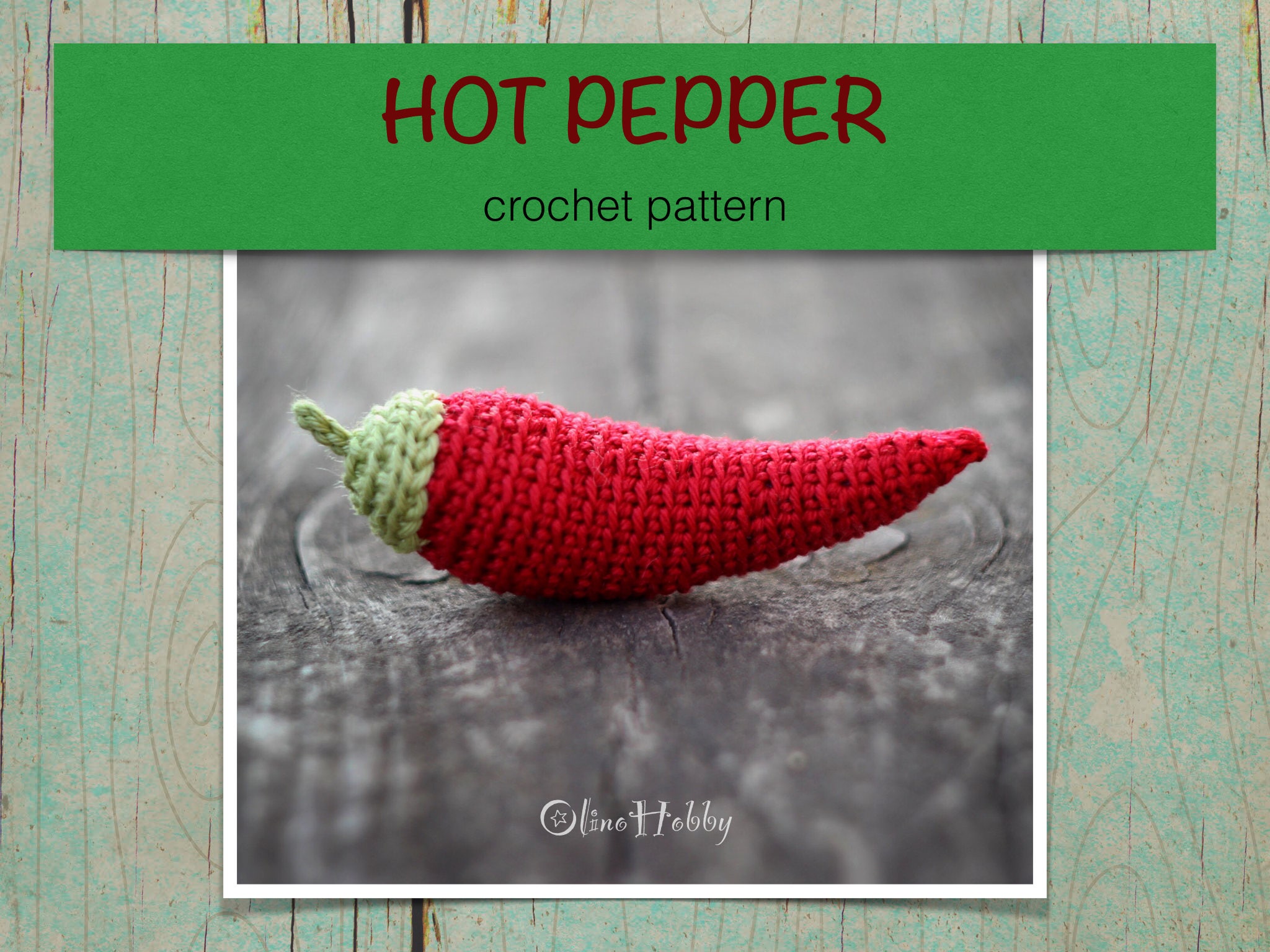 HOT PEPPER Crochet Pattern PDF Crochet Hot Pepper Pattern - Etsy UK