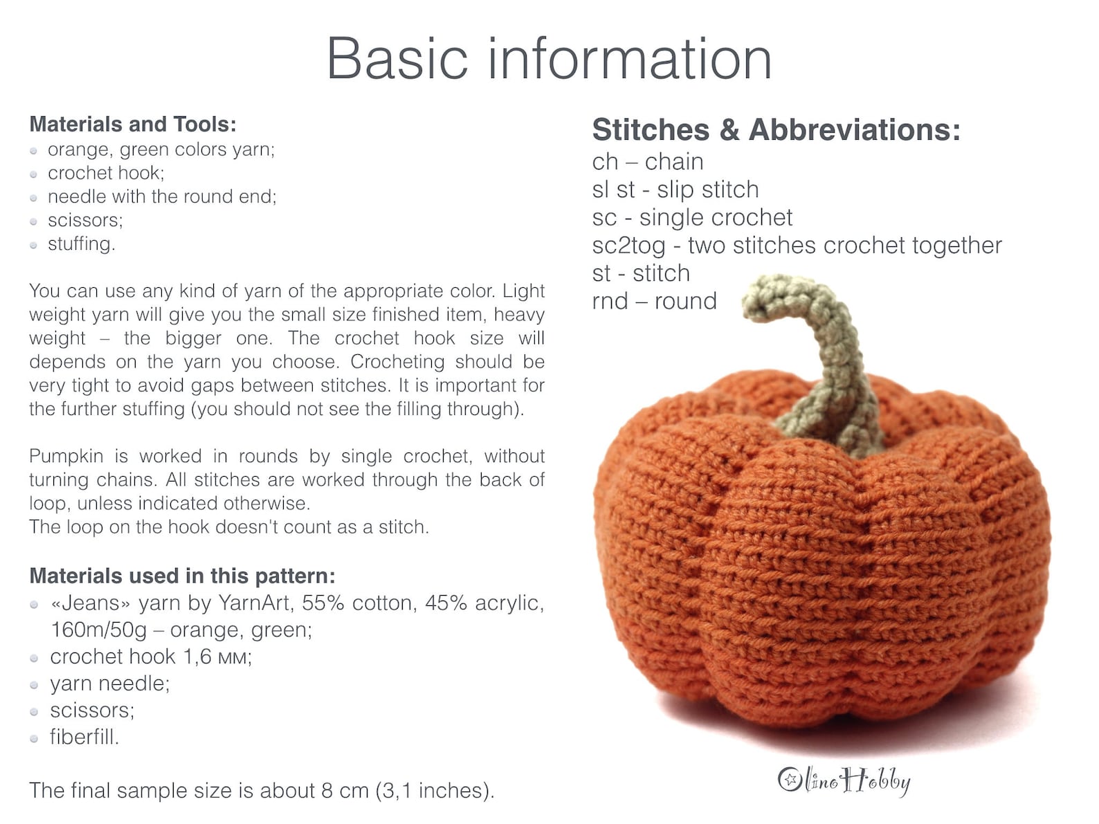 PUMPKIN Crochet Pattern PDF Crochet Pumpkin Pattern - Etsy