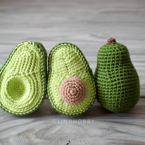 AVOCADO Crochet Pattern SET 3-in-1 for Beginners - Etsy