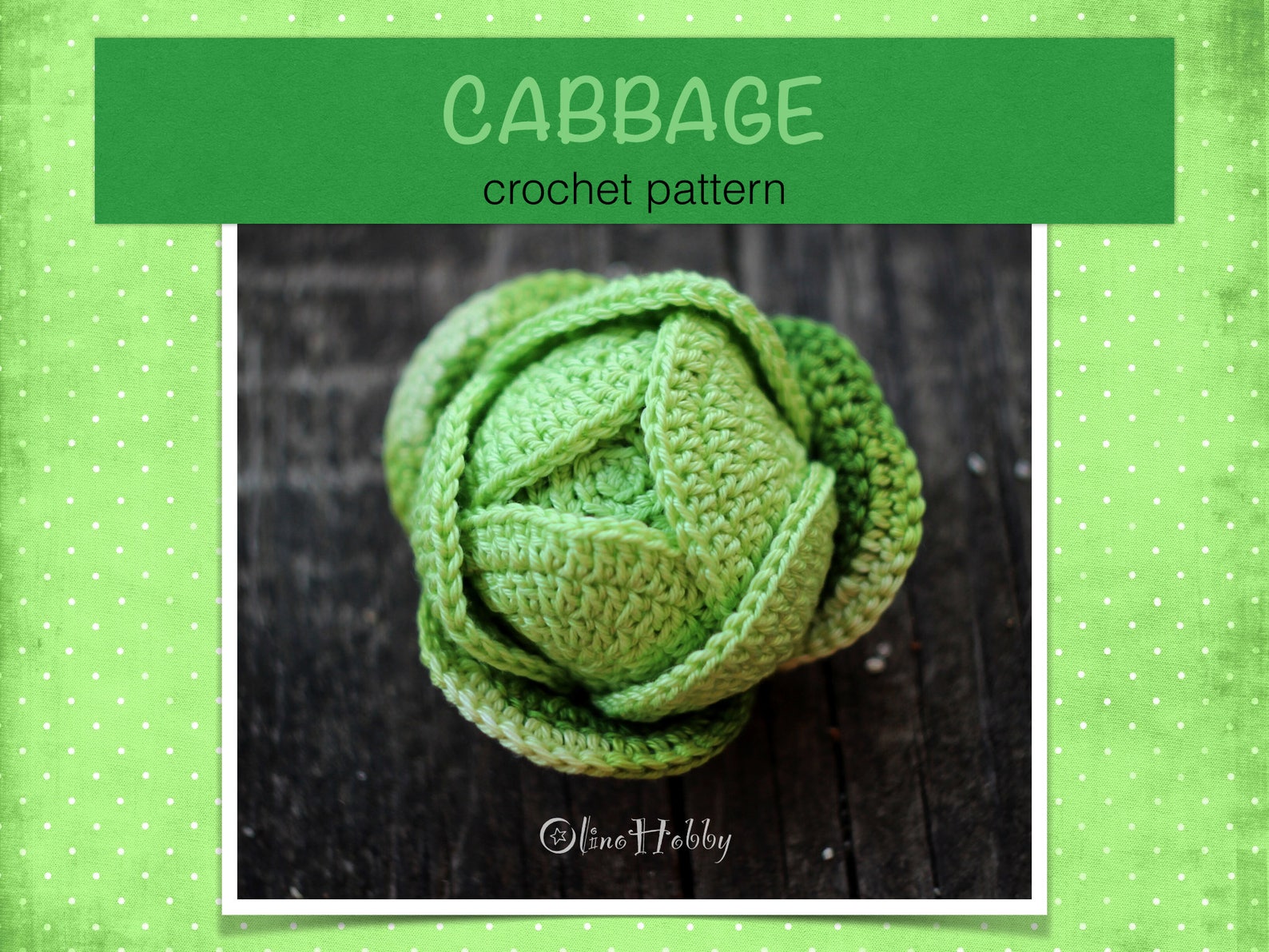 CABBAGE crochet pattern PDF Crochet cabbage pattern | Etsy