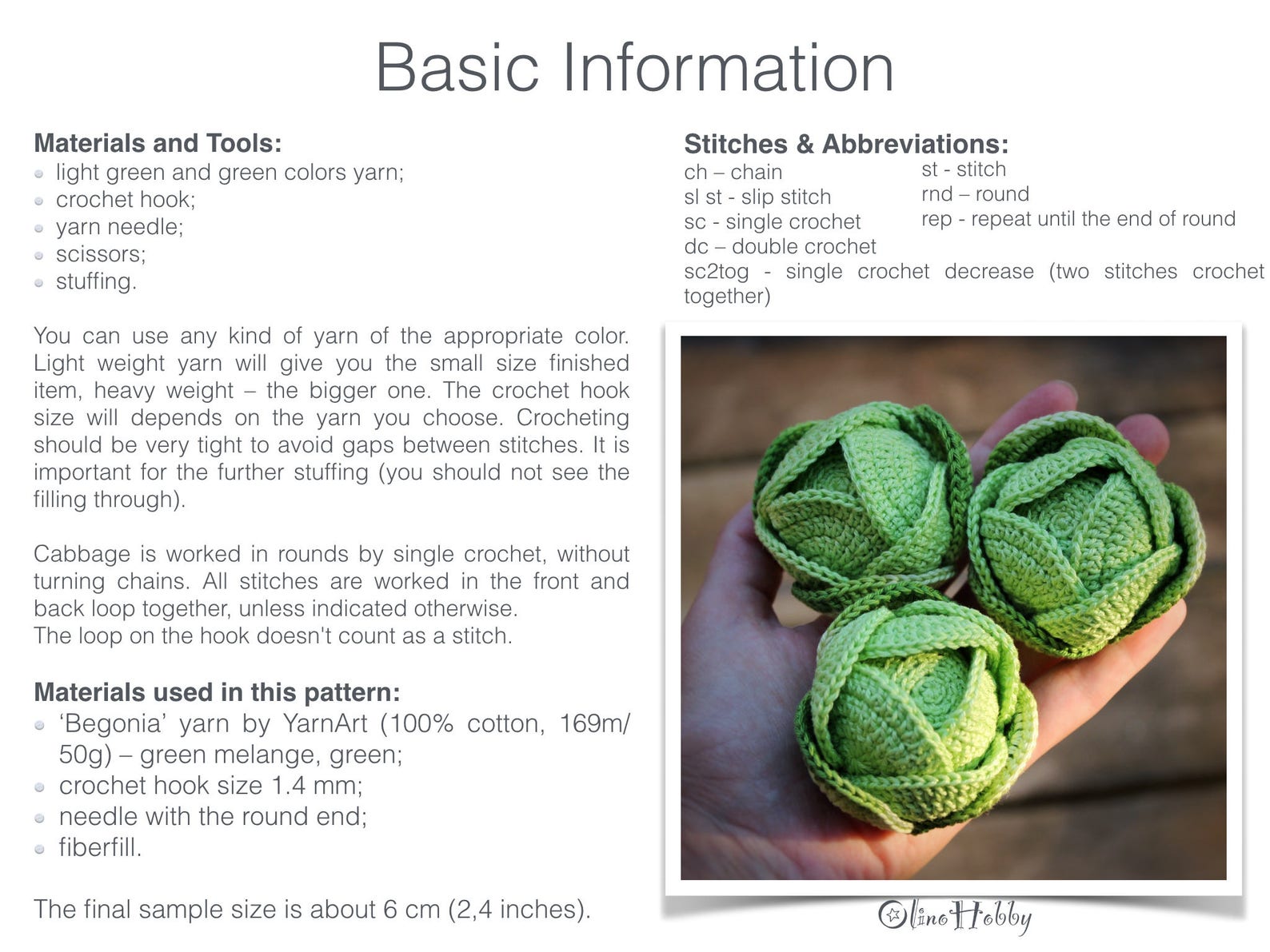 CABBAGE crochet pattern PDF Crochet cabbage pattern | Etsy