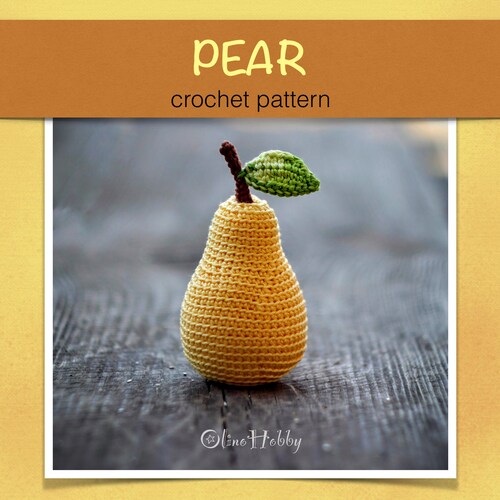 PEAR Crochet Pattern PDF Crochet Pear Pattern Amigurumi Pear - Etsy Sweden