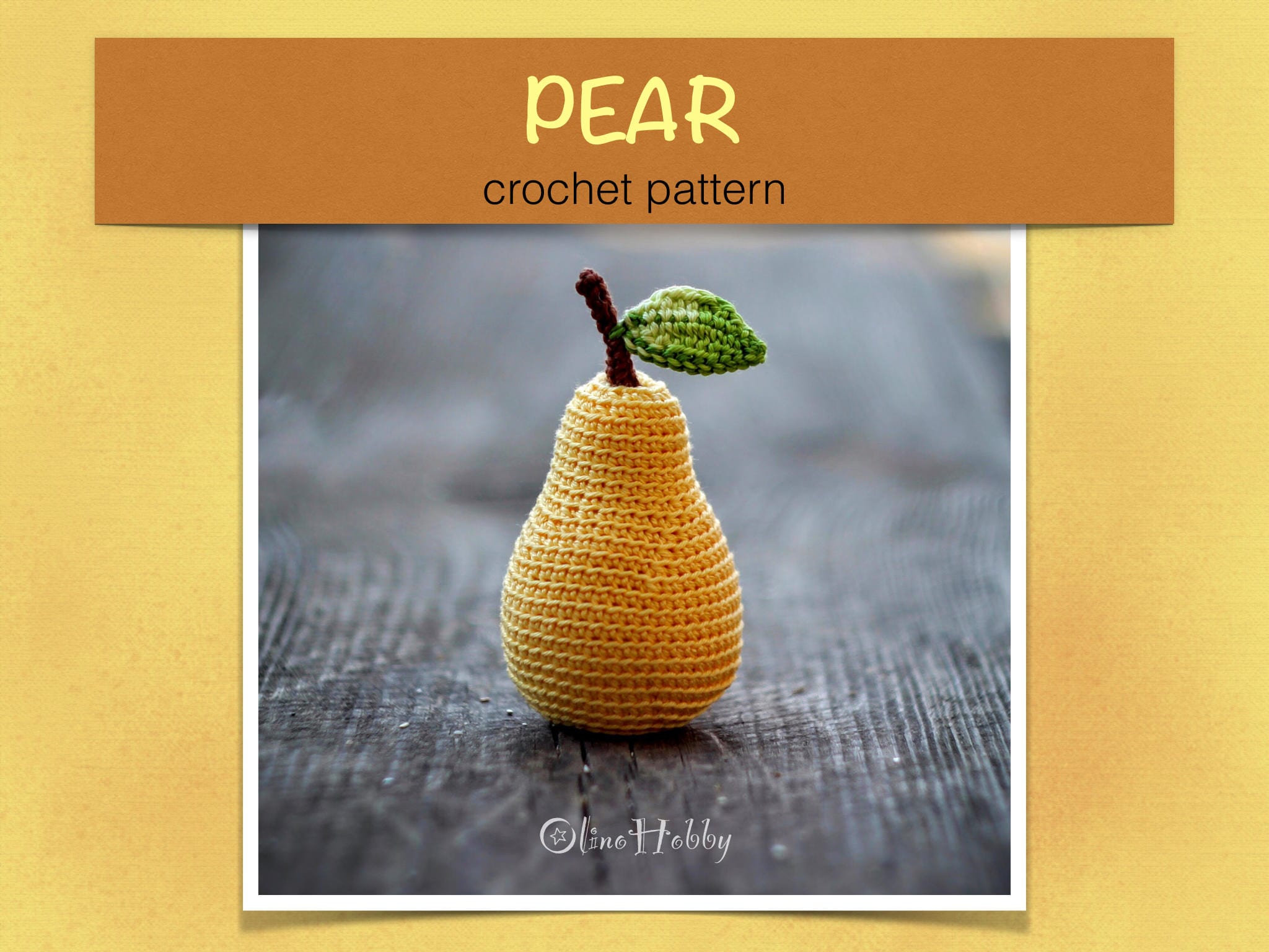 PEAR Crochet Pattern PDF Crochet Pear Pattern Amigurumi Pear - Etsy ...