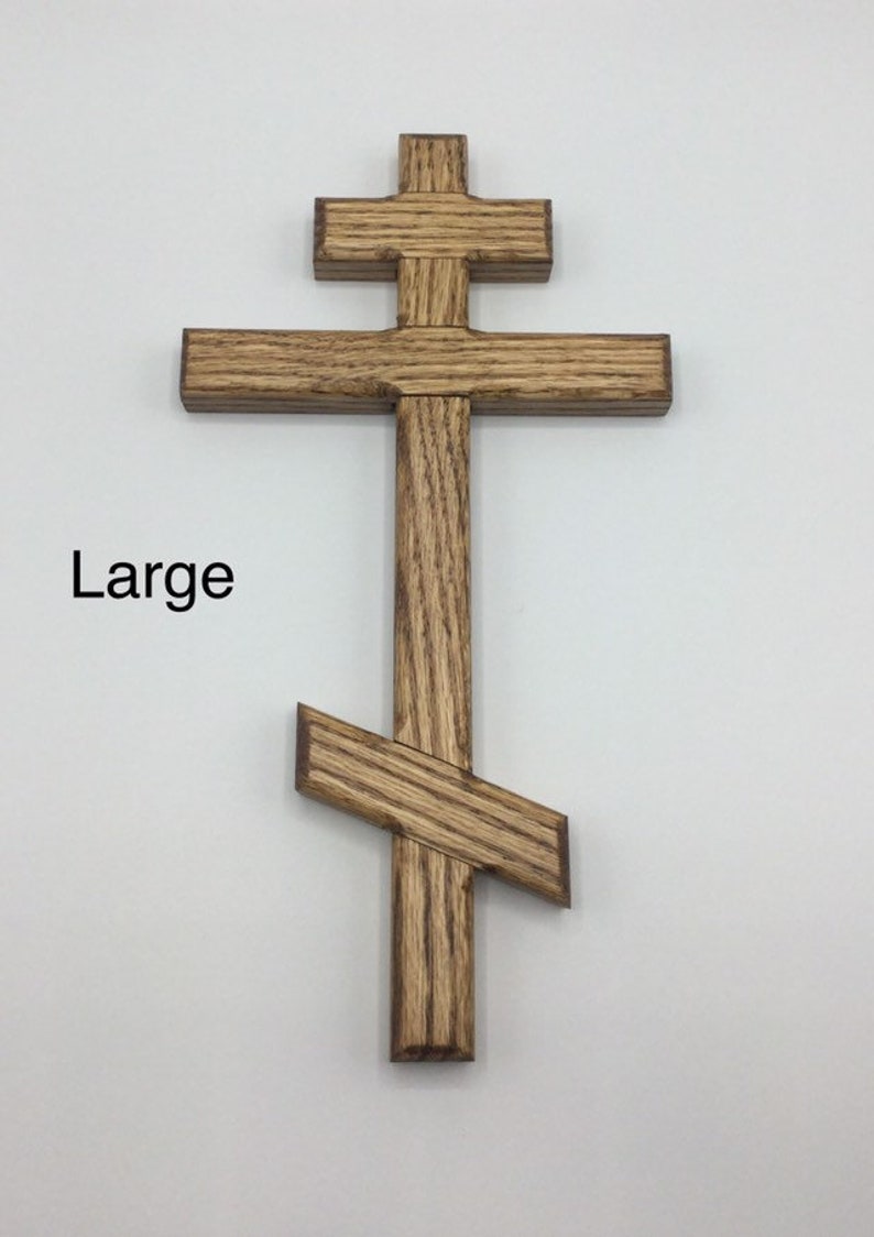 Orthodox 3-bar Wooden Cross | Etsy