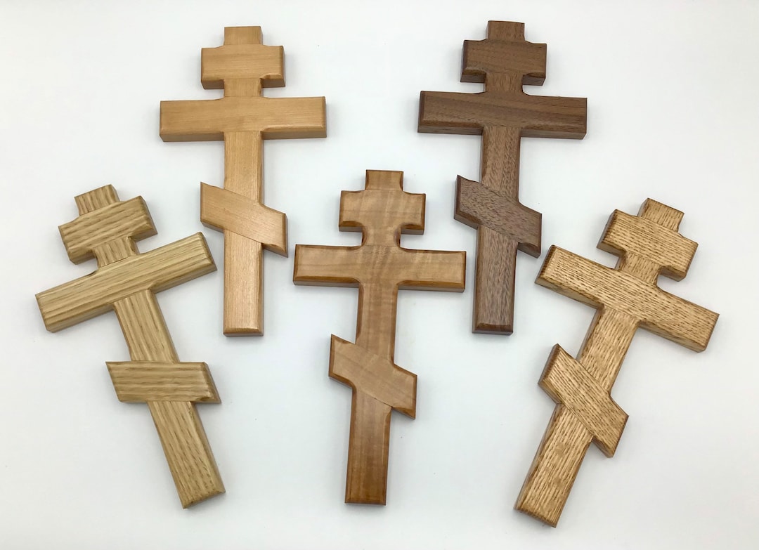 Orthodox 3-bar Wooden Cross - Etsy