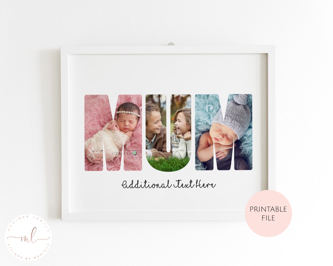 Printable Personalised Custom Mum Photo Collage Print Mum - Etsy