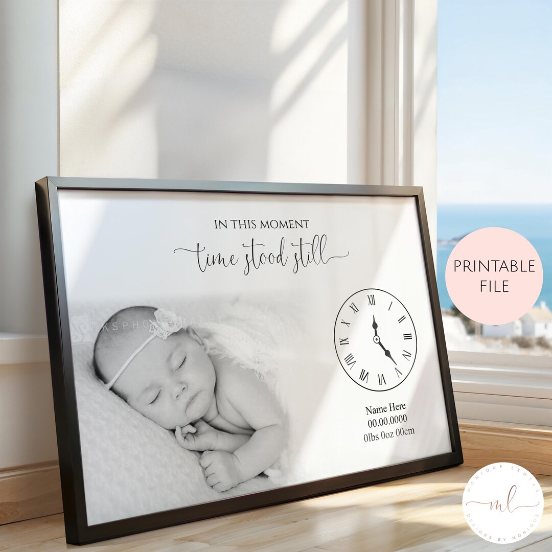 Printable Personalised in This Moment Time Stood Still Print, in These ...