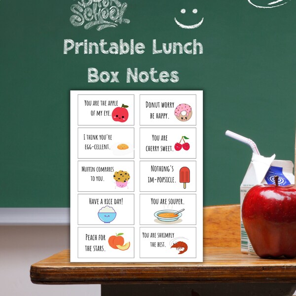 Lunch Notes From Mom - Etsy