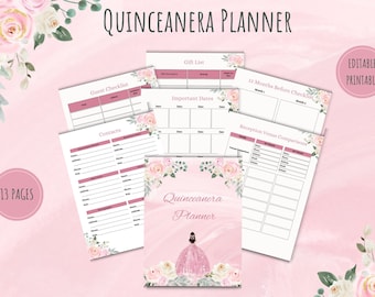 Quinceanera Planner, Quinceanera Planning Templates, Quince Planning ...