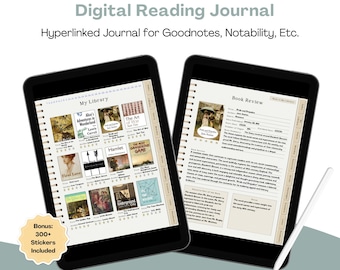 Digital Reading Journal Goodnotes, Digital Reading Planner, Digital ...