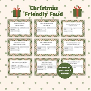 Christmas Family Feud Printable, Christmas Feud Game, Christmas Party ...