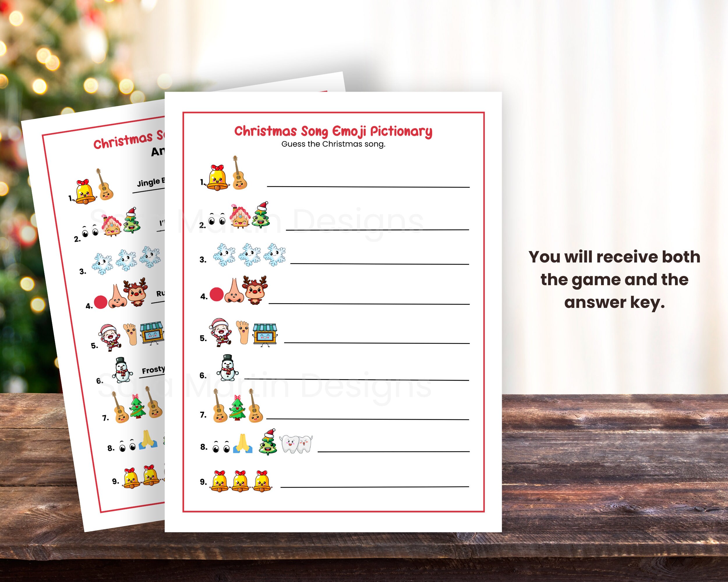 Christmas Emoji Pictionary, Printable Christmas Party Game, Christmas ...