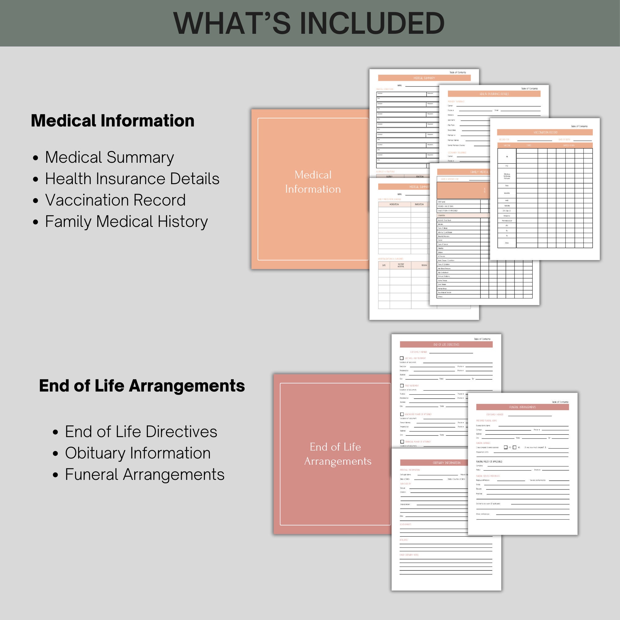 Emergency Binder Planner Fillable, Printable Life Binder, in Case of ...