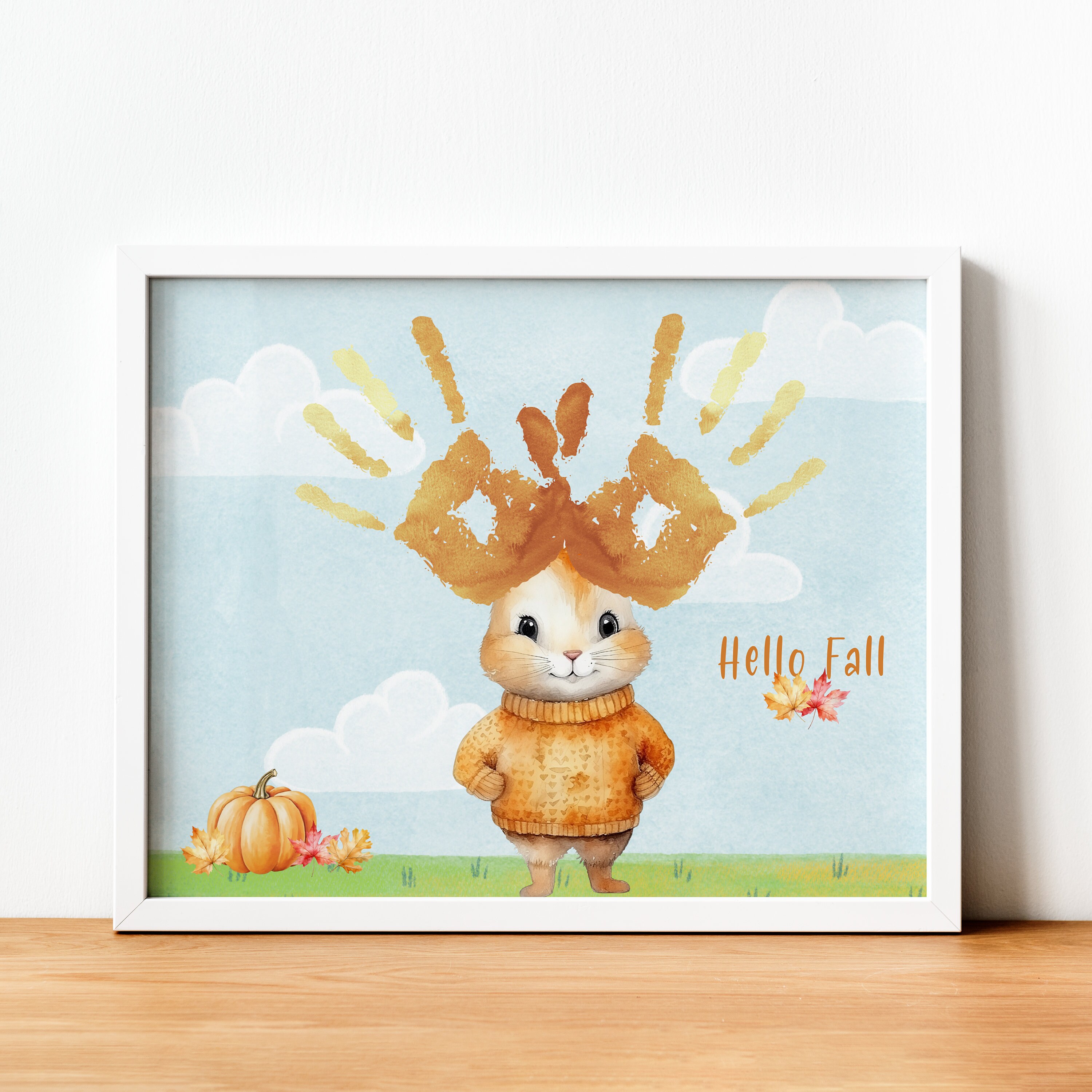 Fall Handprint Craft Printable Fall Handprint Art Fall - Etsy