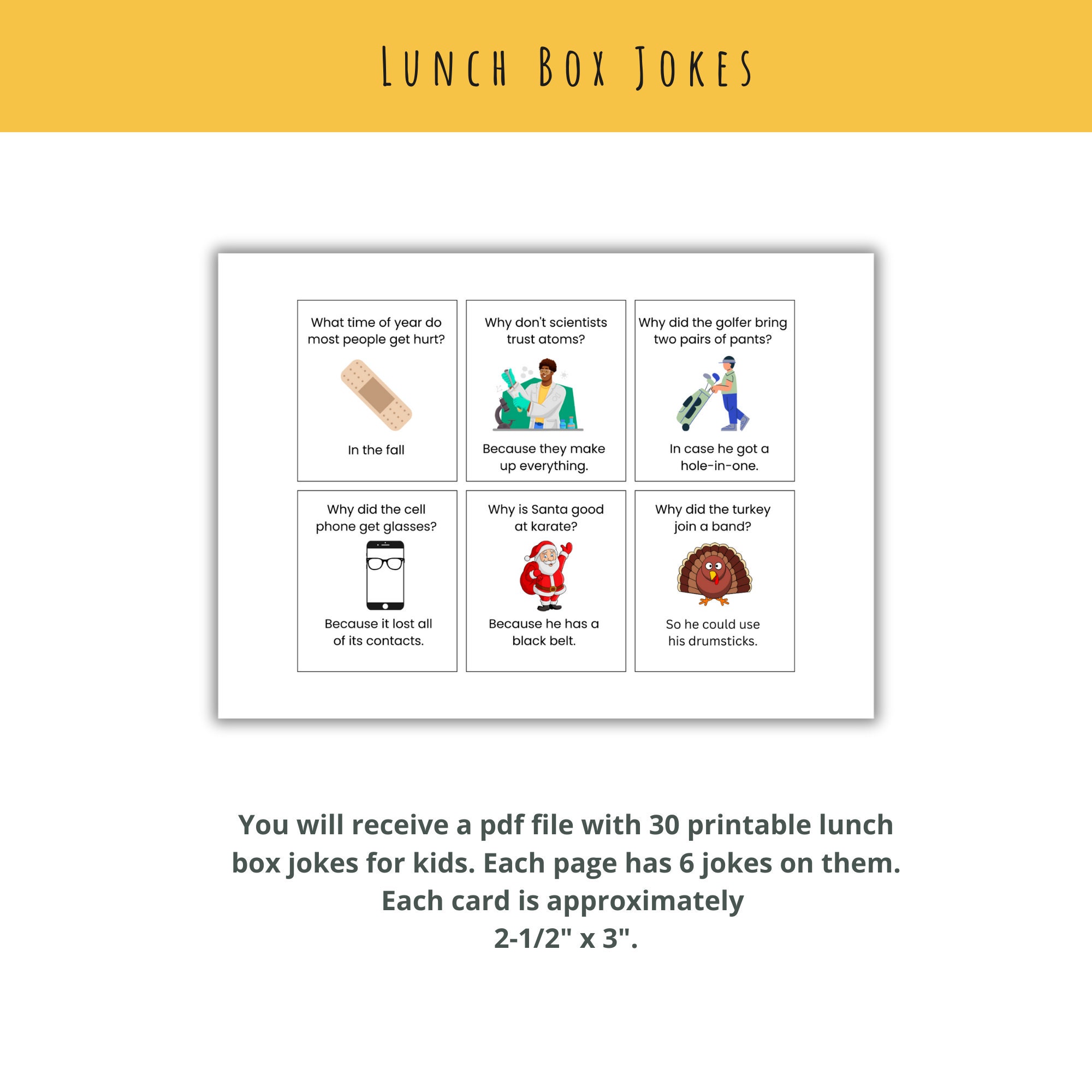 Lunchbox Jokes Printable, Lunch Box Notes, Lunchbox Cards, Jokes for ...