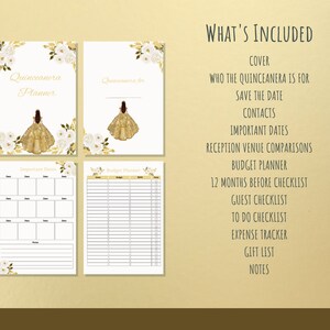 Quinceanera Planner, Quinceanera Planning Templates, Quince Planning ...