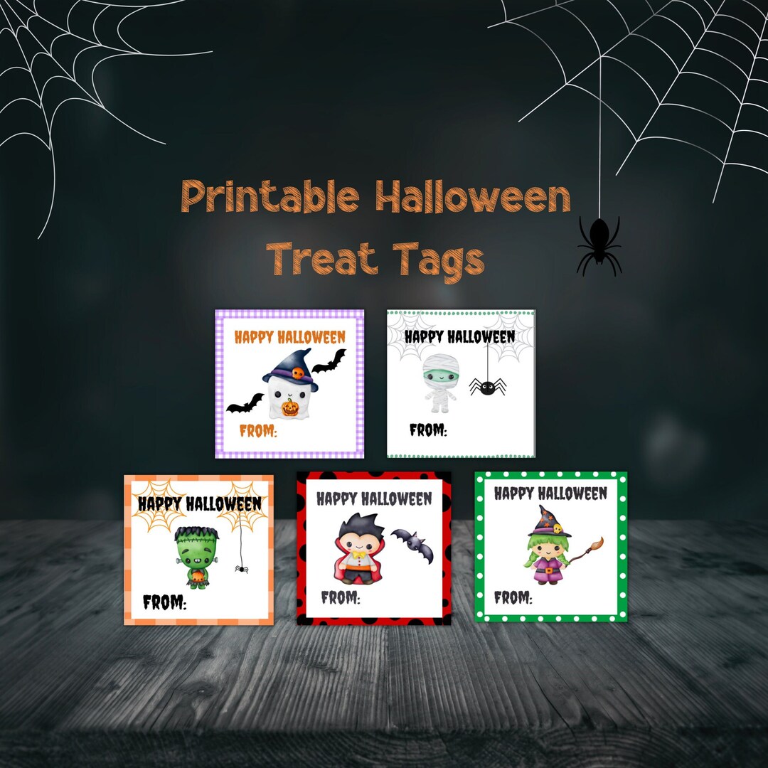 Printable Halloween Treat Tags School Treat Tags Class - Etsy