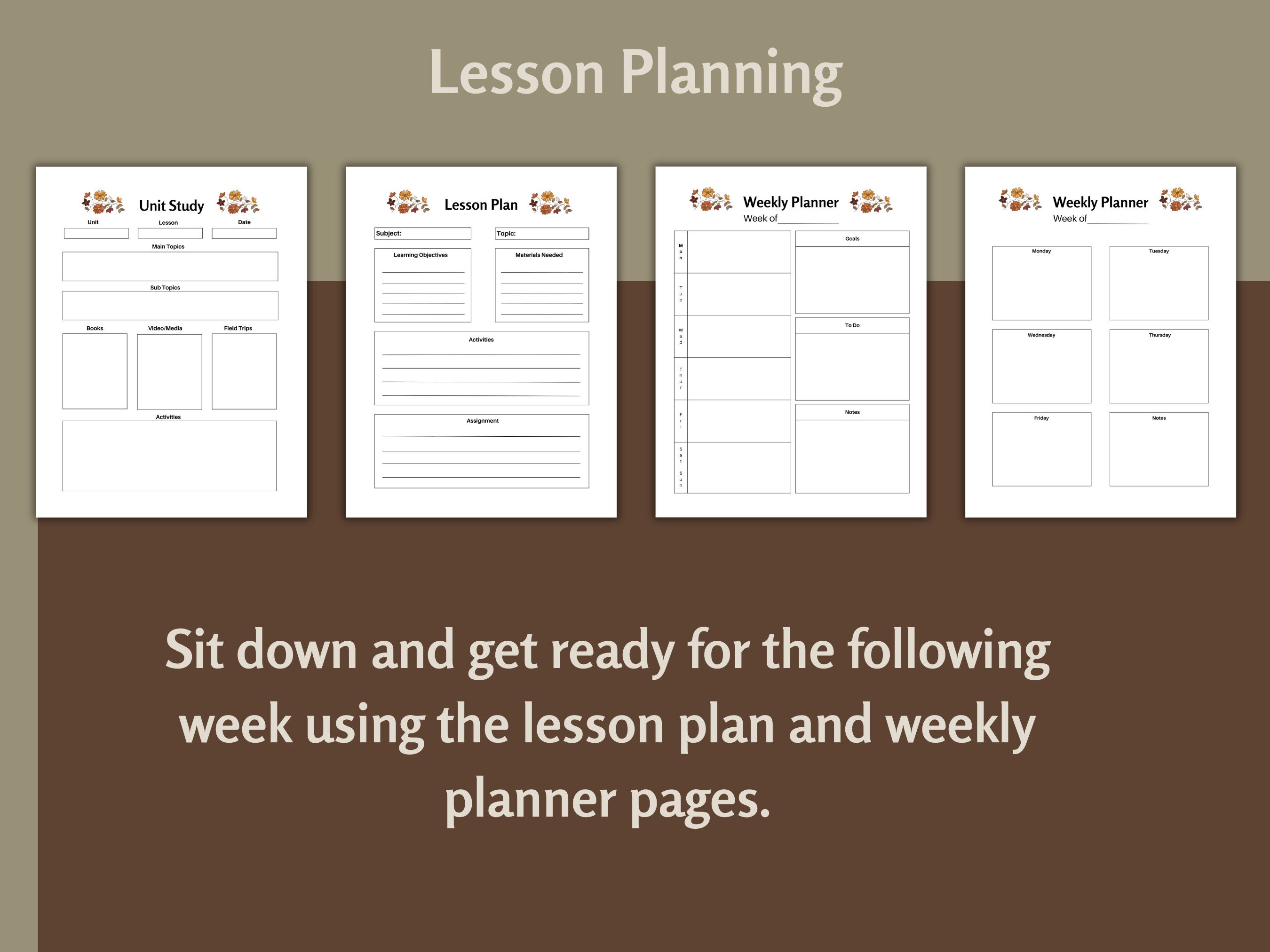 Homeschool Planner Printable Home School Planner Pages - Etsy