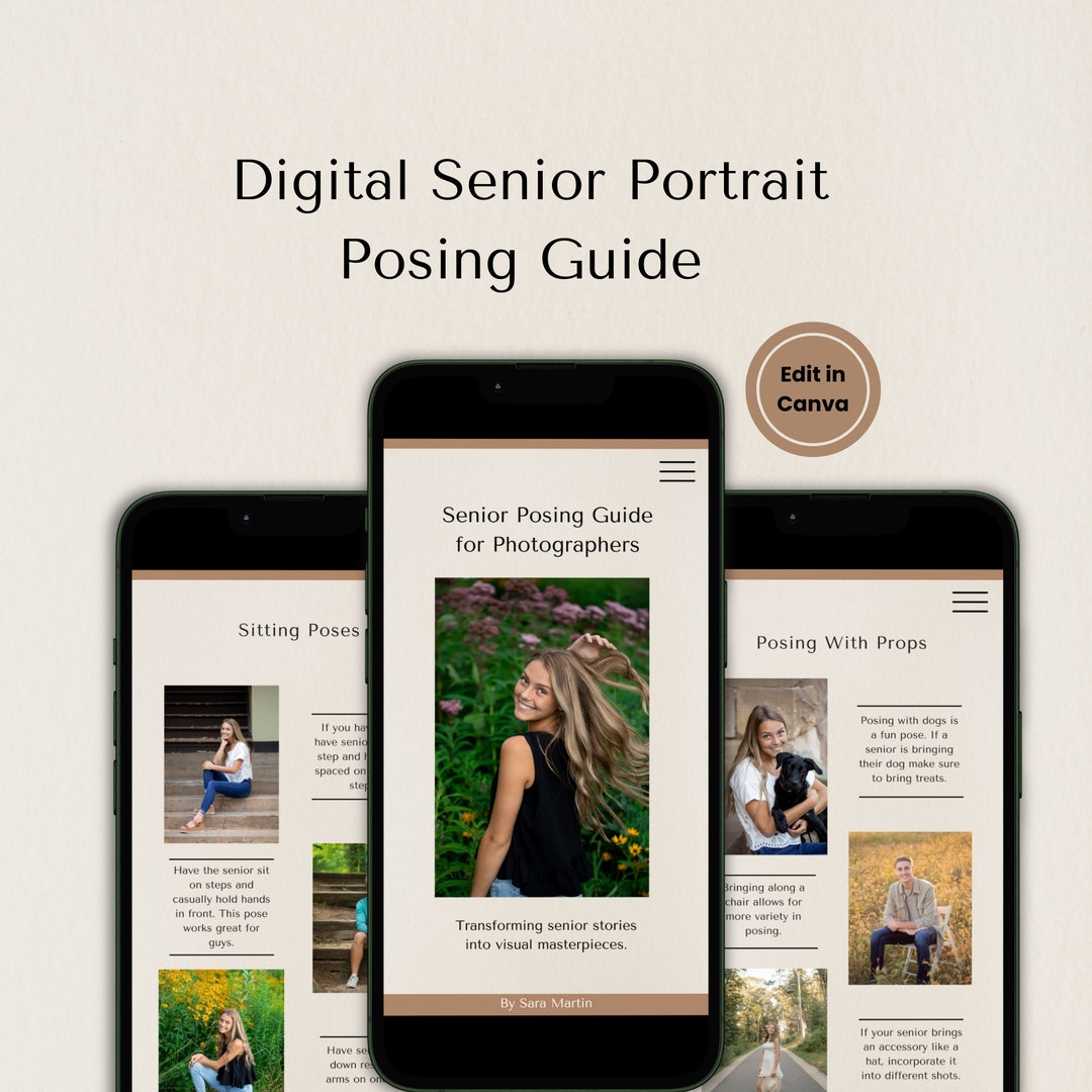 Senior Photography Posing Guide, Digital Photography Guide, Senior ...