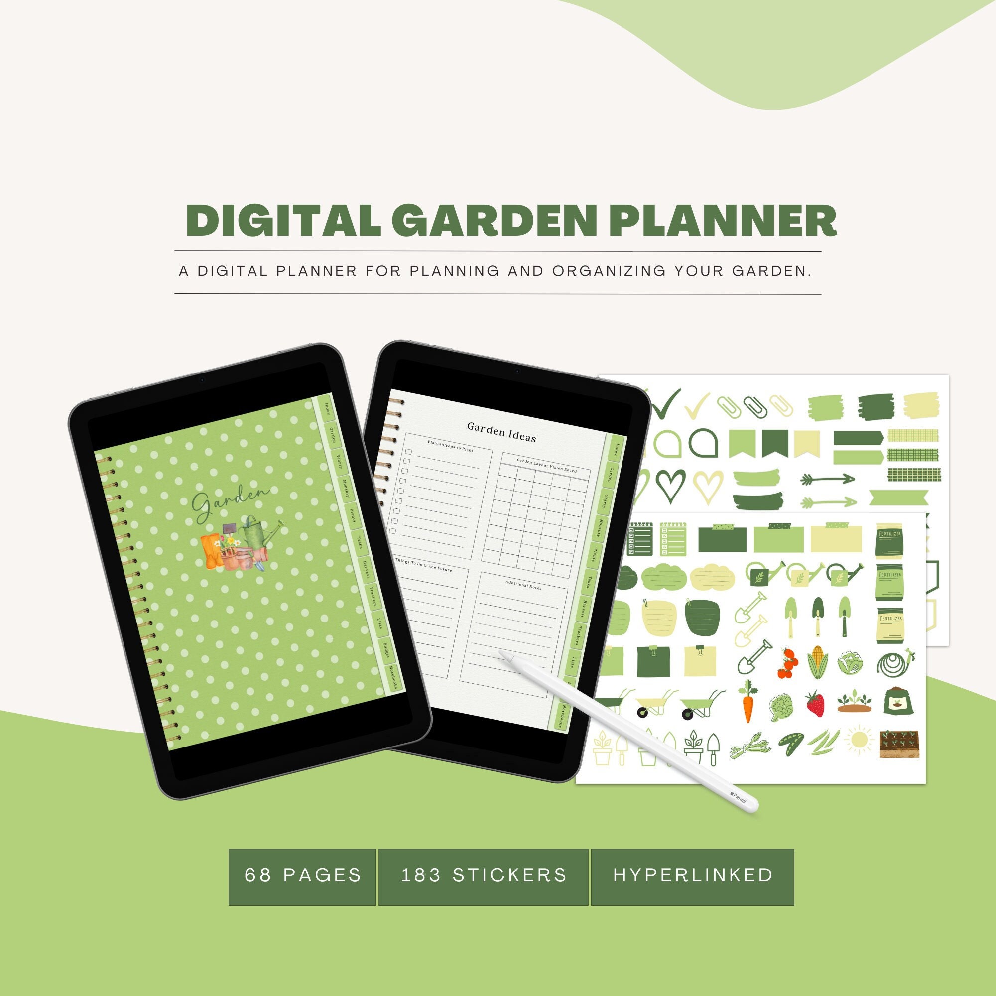 Digital Garden Planner, Garden Journal, Gardening Planner, Gardening ...