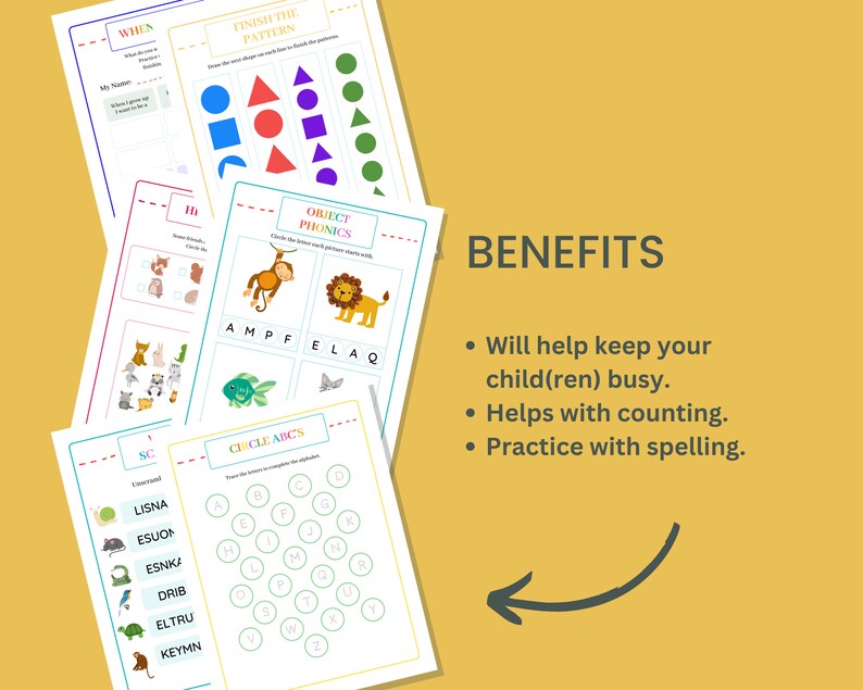 Busy Book Printable Summer Activity Pages. Summer Learning. - Etsy