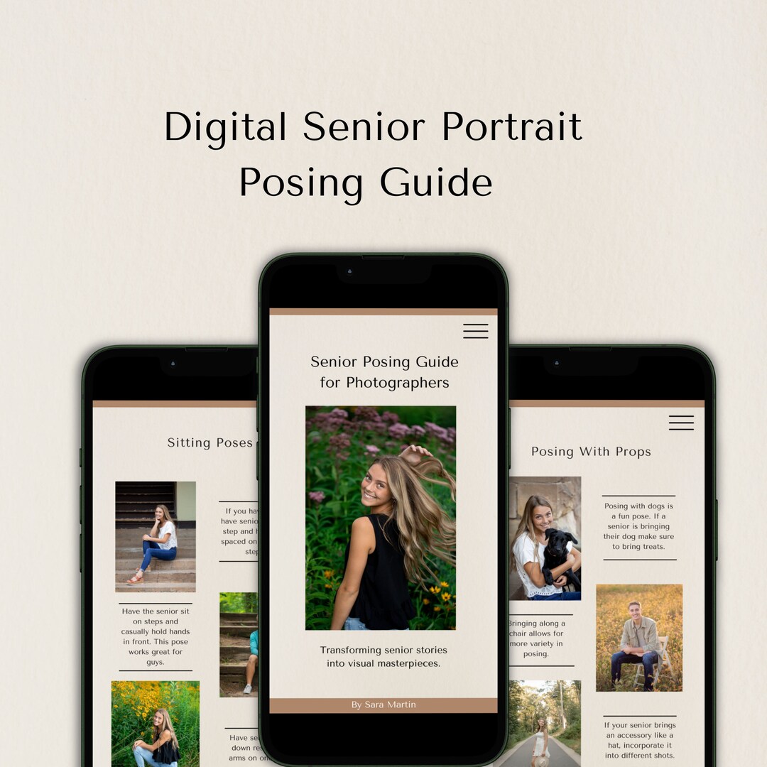 Senior Photography Posing Guide, Digital Photography Guide, Senior ...