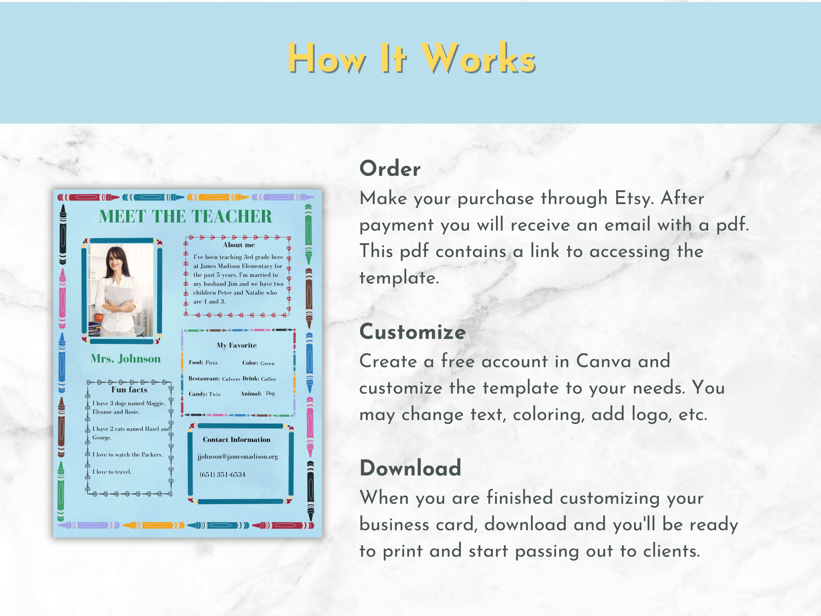 Meet the Teacher Editable Template, Back to School, Classroom Welcome ...