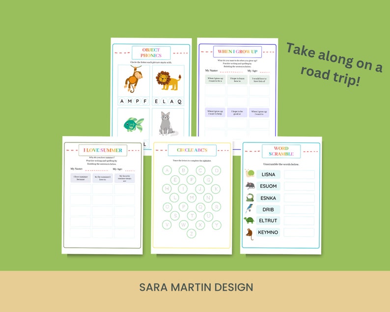 Busy Book Printable Summer Activity Pages. Summer Learning. - Etsy
