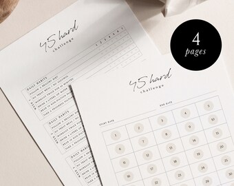 45 Hard Challenge - Etsy