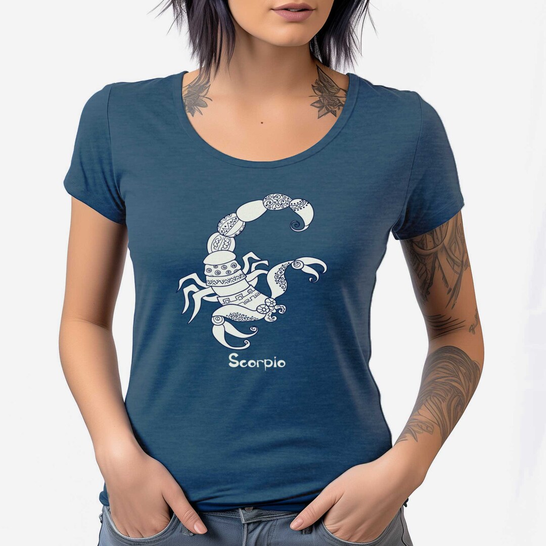 Scorpio Zodiac Symbol: The Scorpion Women's Flex Scoop Neck Graphic Tee ...