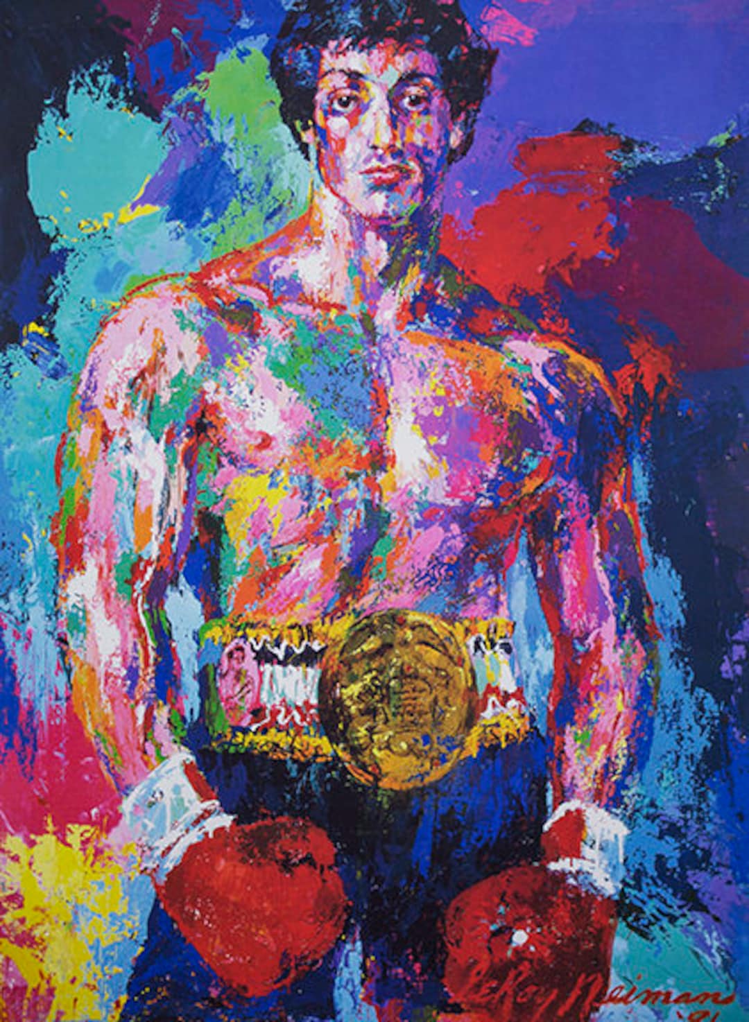 Rocky Balboa Replica Leroy Neiman Boxing Canvas Art. - Etsy UK