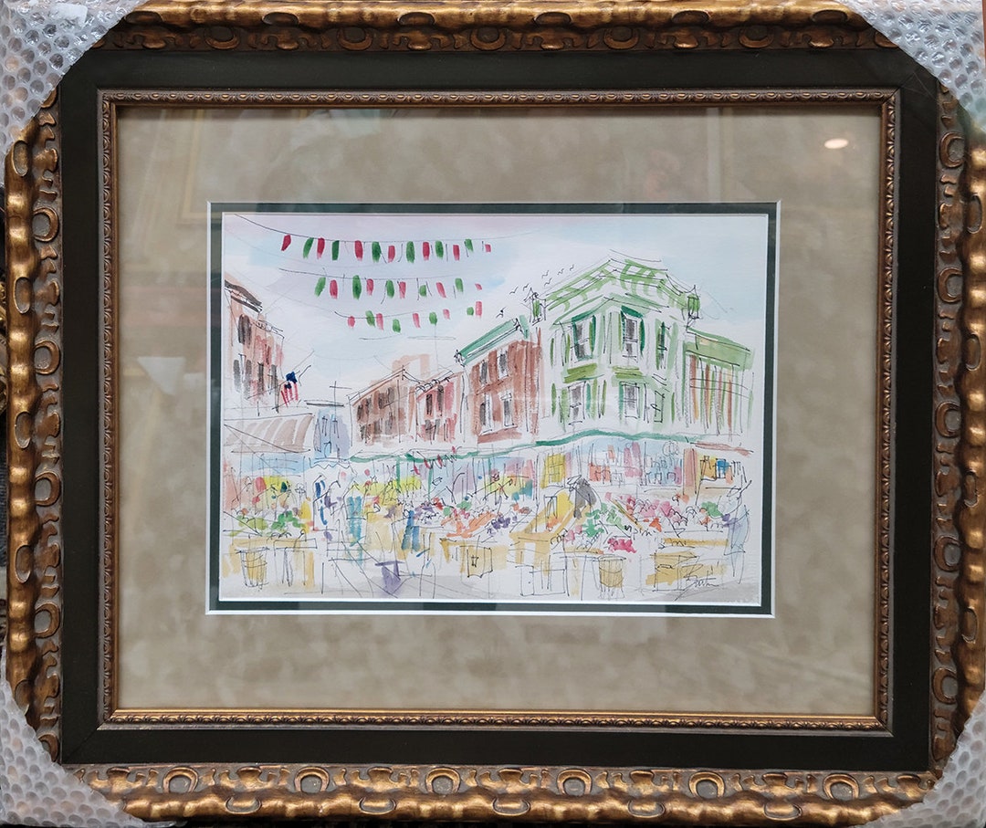 Italian Market by Joe Barker is Original Watercolors Painting on Acid ...