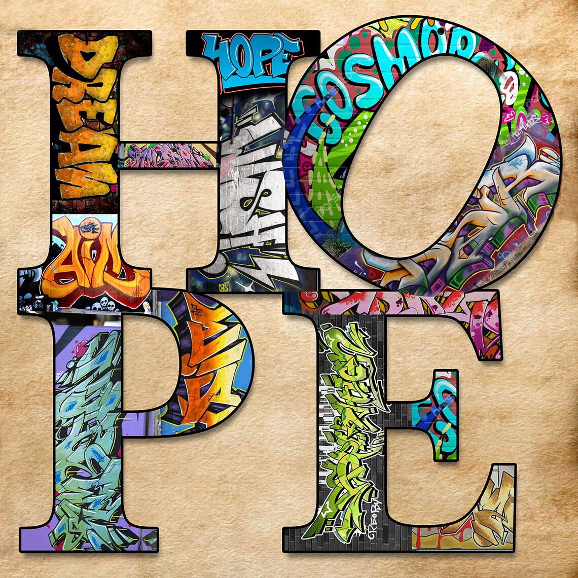 Hope is Graffiti Art on Canvas Wall Art, Home Decor,gallery Wrapped - Etsy