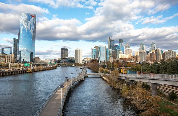 Photography Art of the Philadelphia skyline From South Street | Etsy