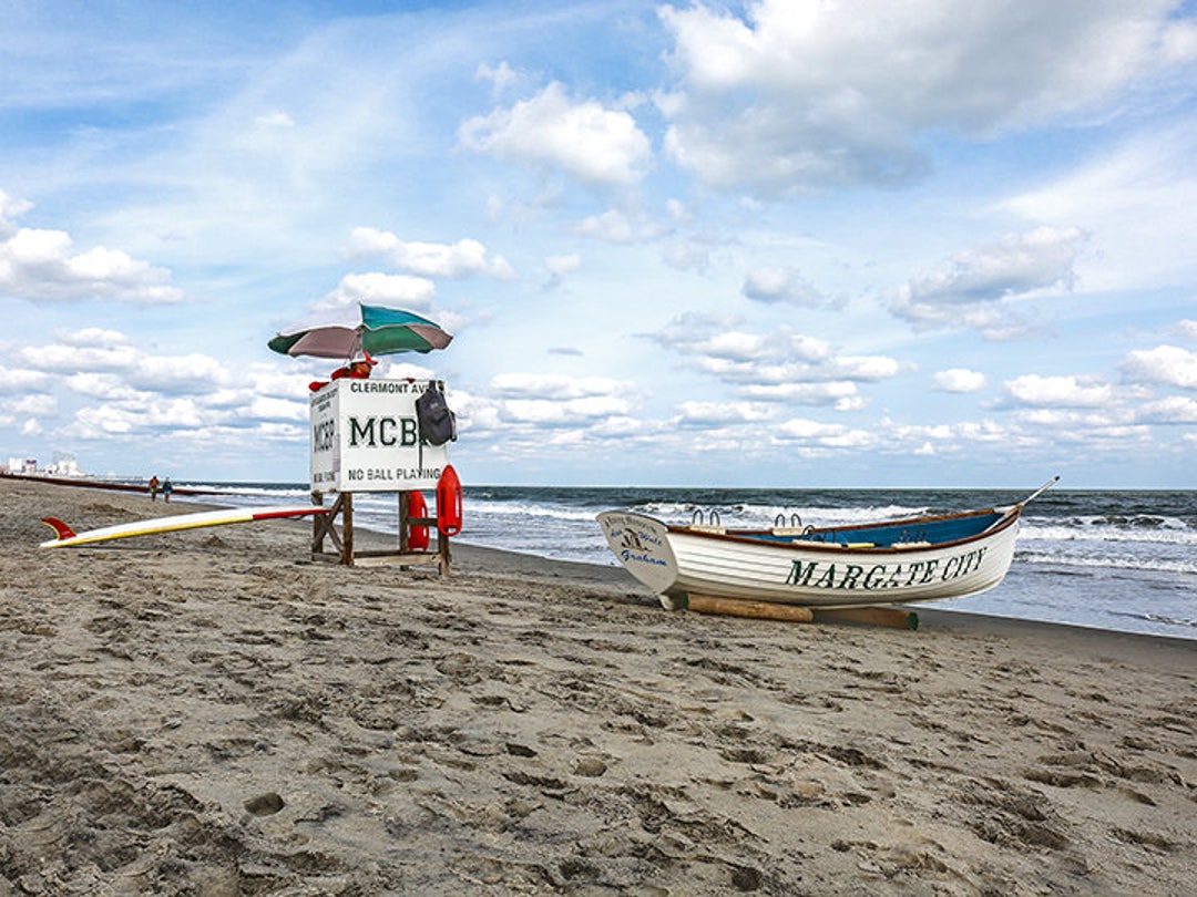 Photograph of Margate City,nj Beach,canvas Art,photo,wall Art,ocean Art ...