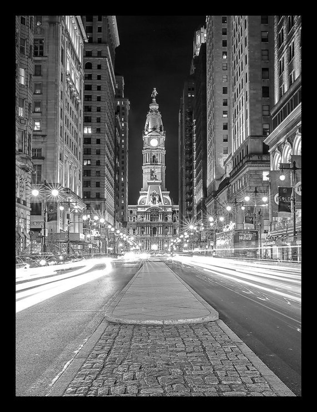 Philadelphia City Hall Black and White -vertical-canvas Art ...