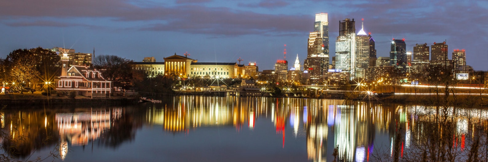 Philadelphia Skyline From Kelly Drive Panoramic20x60 Canvas - Etsy
