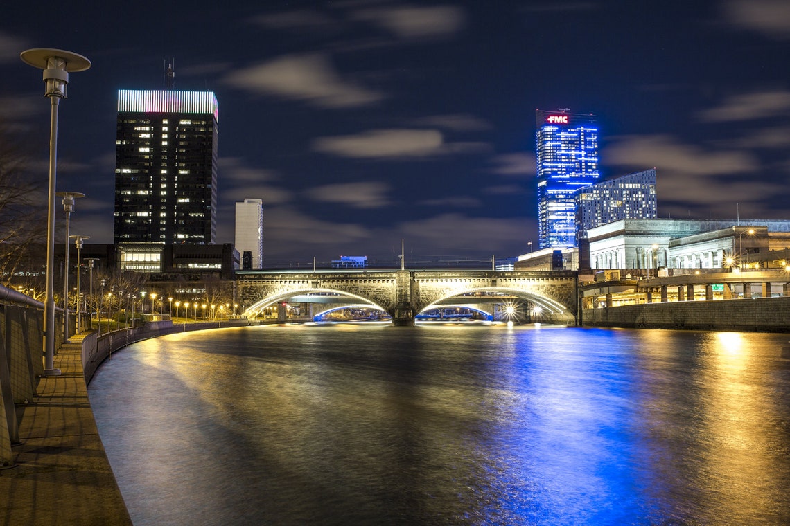 Philadelphia 30 Street Station With PECO Building in Color (24'' X36 ...
