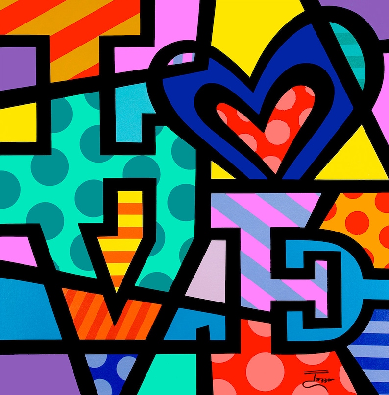 Love Pop Art by Jozza Canvas Art Giclee,prints - Etsy