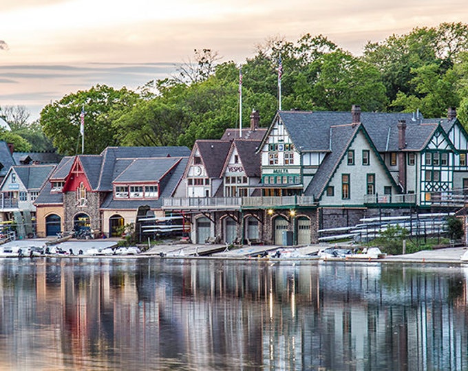 Boathouse Row Philadelphia Art Print Philly Art Philly Wall Decor Art ...