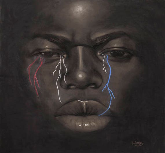 Crying for Freedom by Laurie Cooper canvas Artblack | Etsy