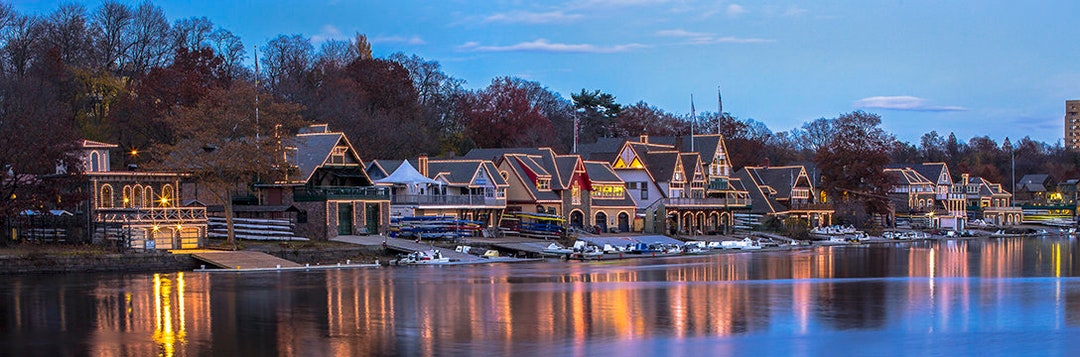 Philadelphia Boathouse Row at Sunset,prints,canvas Art,photography,wall ...